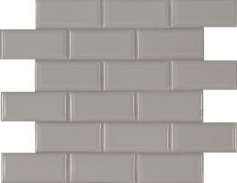 Buy Gray 2X4 Beveled Glossy Porcelain Subway Tile | Buy Tiles And More